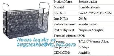 China Metal Wire Magazine File Holder Office Document Storage Shelf Organizer Desk Basket 30pcs MOQ for sale