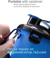China Portable 2 in 1 Dog Water Bottle with Bowl Food Grade Silicone 500ml Travel Pet Feeder for sale