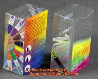 China Custom PET Packaging Box for Underwear 8.8x2x15.5cm Clear Plastic Folding Box for sale