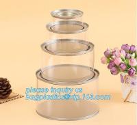 China Clear PET Plastic Jar 85mm Neck Food Grade Screw Type with Aluminium Easy Open Ends for sale
