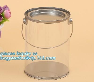 China Clear PET Plastic Can 100ml with Aluminum Lid for Candy Fruit Tin Container Packaging for sale