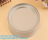 China Clear PET Plastic Can 100ml with Aluminum Lid for Candy Fruit Tin Container Packaging for sale