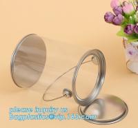 China 1 Gallon Clear PET Plastic Paint Can with Screw Lid Food Grade Round Storage Container for sale