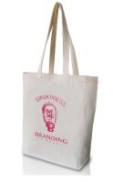 China Custom Zipper Organic Cotton Canvas Tote Shopping Bag 35x40x15cm with Black Logo Eco Friendly for sale