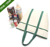 China 8oz 227gsm Canvas Tote Bag with Long Handles Custom Print Logo Eco Friendly Shopping Bag 35x40x15cm for sale