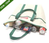 China 8oz 227gsm Canvas Tote Bag with Long Handles Custom Print Logo Eco Friendly Shopping Bag 35x40x15cm for sale