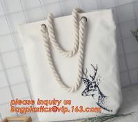 China Natural Canvas Cotton Boat Bag 35x40x15cm Custom Printed Tote Bag 227gsm for sale