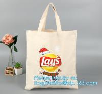 China Custom Logo Cotton Canvas Tote Bag 35x40x15cm Eco Friendly Shopping Bag 227gsm for sale