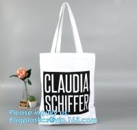 China Custom Logo Cotton Canvas Tote Bag 35x40x15cm Eco Friendly Shopping Bag 227gsm for sale