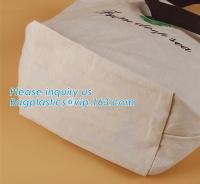 China Organic Cotton Canvas Tote Bag with Inner Pocket 35x40x15 cm Eco Friendly Shopping Bag for sale