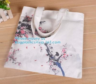 China Custom Logo Large Space Plain Canvas Tote Bag 35x40x15cm 227gsm for Shopping Promotion for sale