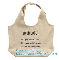 China Customized Organic Cotton Canvas Tote Bag 35x40x15cm Eco Friendly Promotional Shopping Bag for sale
