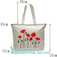 China Custom Printed Canvas Tote Bag 35x40x15cm Eco Friendly Shopping Hand Bag for sale