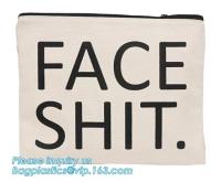 China Wholesale Canvas Cosmetic Bag with Zipper Private Label Makeup Pouch 8x6 Inch for sale