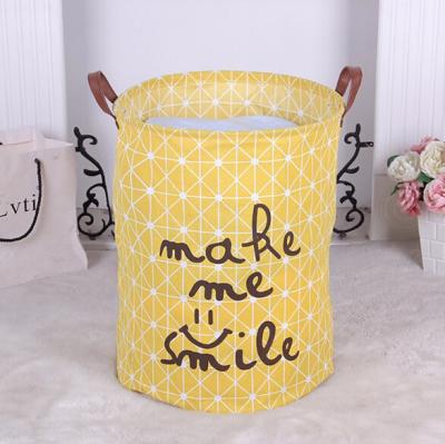 China Foldable Canvas Storage Basket for Kids Toys Laundry Bucket 50L Capacity for sale