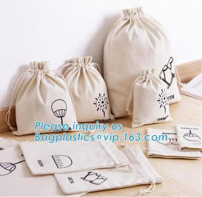 China Custom Organic Cotton Drawstring Bag Eco Friendly Printing 4oz 6oz Canvas Muslin Bag for sale