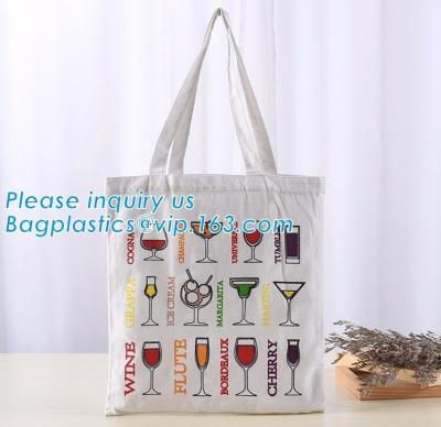 China Custom Logo Cotton Canvas Tote Bag 3 Color Nylon Handle Gift Bag 35x40cm for sale