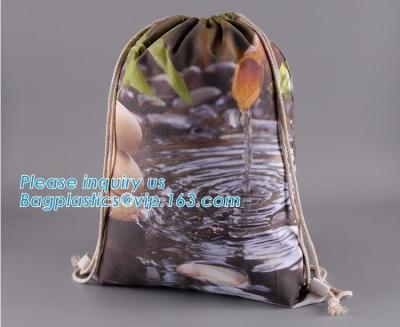 China Eco-Friendly Reusable Cotton Canvas Drawstring Bag 30x40cm Dust Shoe Bag for sale