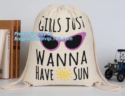China Organic Cotton Drawstring Gym Bag 35x45cm Eco Friendly Custom Logo Storage Sack for sale