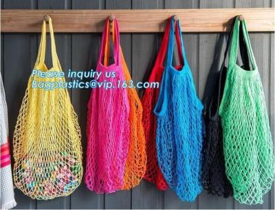 China Reusable Cotton Net Shopping Bag 38x40 cm Durable Eco Friendly Grocery Tote for sale