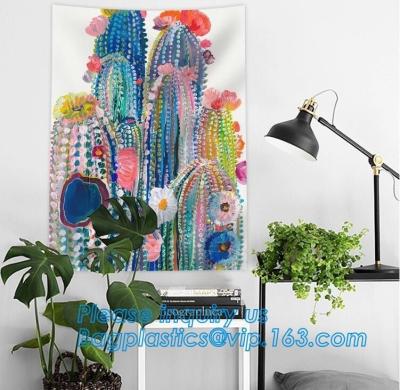 China Wholesale Digital Printed Cactus Tapestry Bohemian Wall Hanging 130x150cm Custom Home Decor for sale