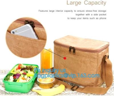 China Custom Eco Friendly Tyvek Insulated Lunch Cooler Bag with Aluminum Foil Lining 65lb Capacity for sale