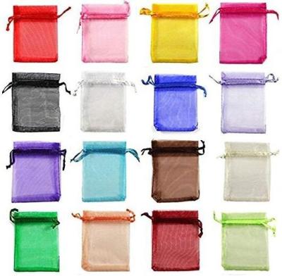 China Custom Organza Envelope Gift Pouch with Button Drawstring Bag 5x7 cm to 11x16 cm for Wedding Christmas Jewelry Packaging for sale