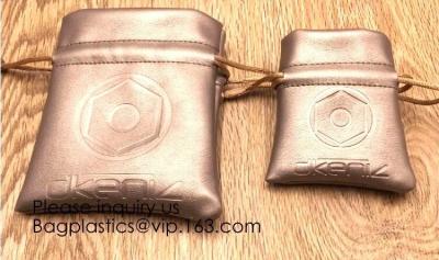 China Custom PU Leather Drawstring Pouch 5x7 cm to 60x60 cm Eco Friendly Gift Bag for Jewelry Packaging for sale