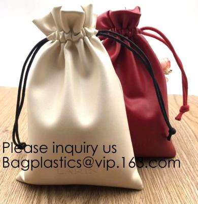 China Custom PU Leather Drawstring Pouch 7.5x10cm for Jewelry Gift Packaging Eco Friendly for sale