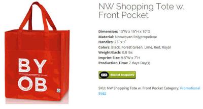 China Non Woven Shopping Tote Bag with Front Pocket 80gsm PP Promotional Eco Tote for sale