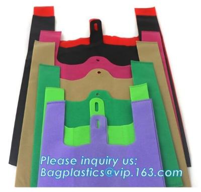 China PP Non Woven T-Shirt Bag 80gsm Eco-Friendly Shopping Bag with Handle for sale