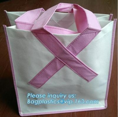 China Custom Logo Non Woven Shopping Bag PP Tote Gift Bag 80gsm Laminated Fabric Drawstring Bag for sale