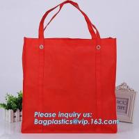 China Custom Logo Eco Friendly Laminated Non Woven Tote Bag 80gsm PP Folding Shopping Bags for sale