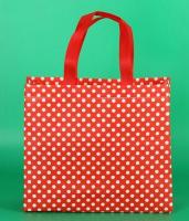 China Custom Metallic Laminated Non Woven Shopping Bag 80gsm PP Fabric Reusable Promotional Tote for sale