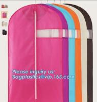 China PP Woven Non Woven Garment Cover Suit Bag Dust Cover with Zipper 80gsm for sale