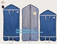 China PP Woven Non Woven Garment Cover Suit Bag Dust Cover with Zipper 80gsm for sale