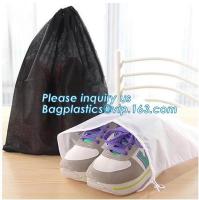 China Non Woven Shoes Bag 80gsm PP Eco Friendly Drawstring Pouch for Travel Storage for sale