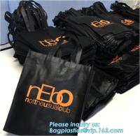China Custom Logo Non Woven Shopping Bag 80gsm PP Promotional Tote Bag for Retail and Events for sale