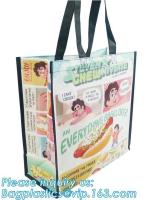 China Custom Logo Film Laminated Non Woven Shopping Bag 80gsm PP Promotional Tote for sale