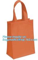 China Custom Durable Recycled Non Woven Shopping Bag 80gsm with Sewn Handles for sale