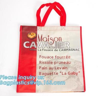 China Custom Non Woven Grocery Handle Bags with 80gsm Fabric for Eco Friendly Shopping for sale