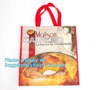 China Custom Non Woven Grocery Handle Bags with 80gsm Fabric for Eco Friendly Shopping for sale