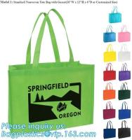 China Custom Non Woven Shopping Bag with Logo 80gsm Laminated Eco Friendly Tote for sale