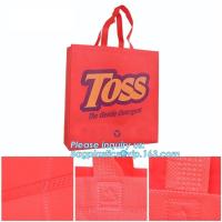 China Custom PP Non Woven Bag 80gsm D Cut Promotional Embossed Tote for Shopping for sale