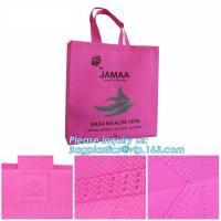 China Custom PP Non Woven Bag 80gsm D Cut Promotional Embossed Tote for Shopping for sale
