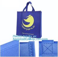 China Custom Logo Non Woven Shopping Drawstring Bag 80gsm PP Fabric Reusable Garment Bag for sale