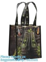 China Custom Ultrasonic Non Woven Bag with CMYK Print Laminated Handles 80gsm PP Promotional Tote for sale