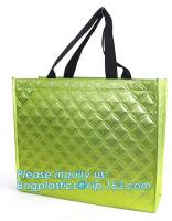 China Custom Printed Non Woven Shopping Tote Bag with PP Lamination Foldable Handle 80gsm for sale