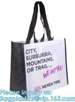 China Laminated Non Woven Shopping Tote Bag Custom Durable Reusable Promotional PP Bag 80gsm for sale