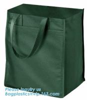 China Custom Sublimation Printing RPET Non Woven Shopping Bag 38x42cm Insulated Portable for sale